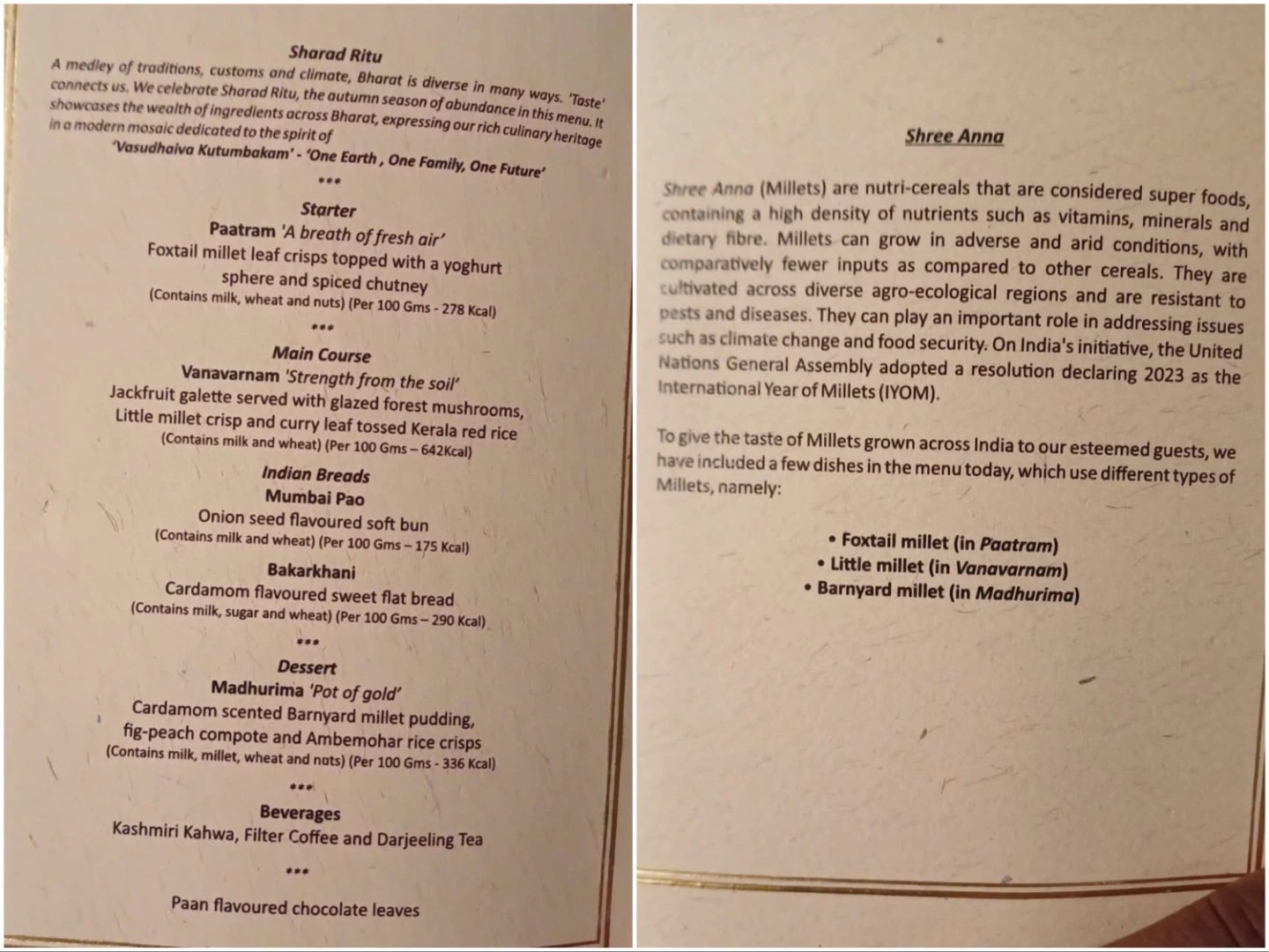G20 dinner menu celebrates millets, diversity