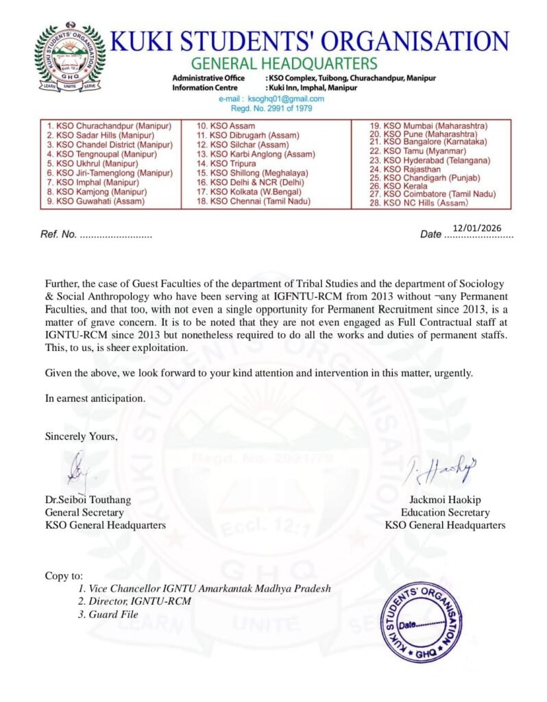 Kuki Students Seek Governor’s Help Over IGNTU Campus Access